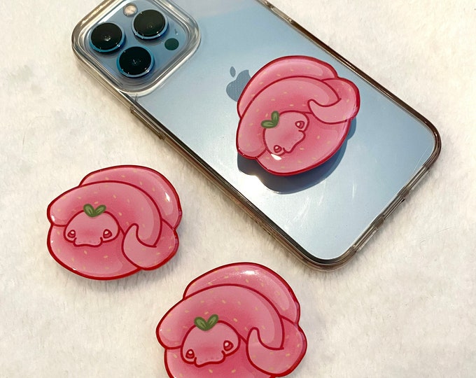 Strawberry Snake Phone Grip | Ball Python Phone Grip | Kawaii Phone ...