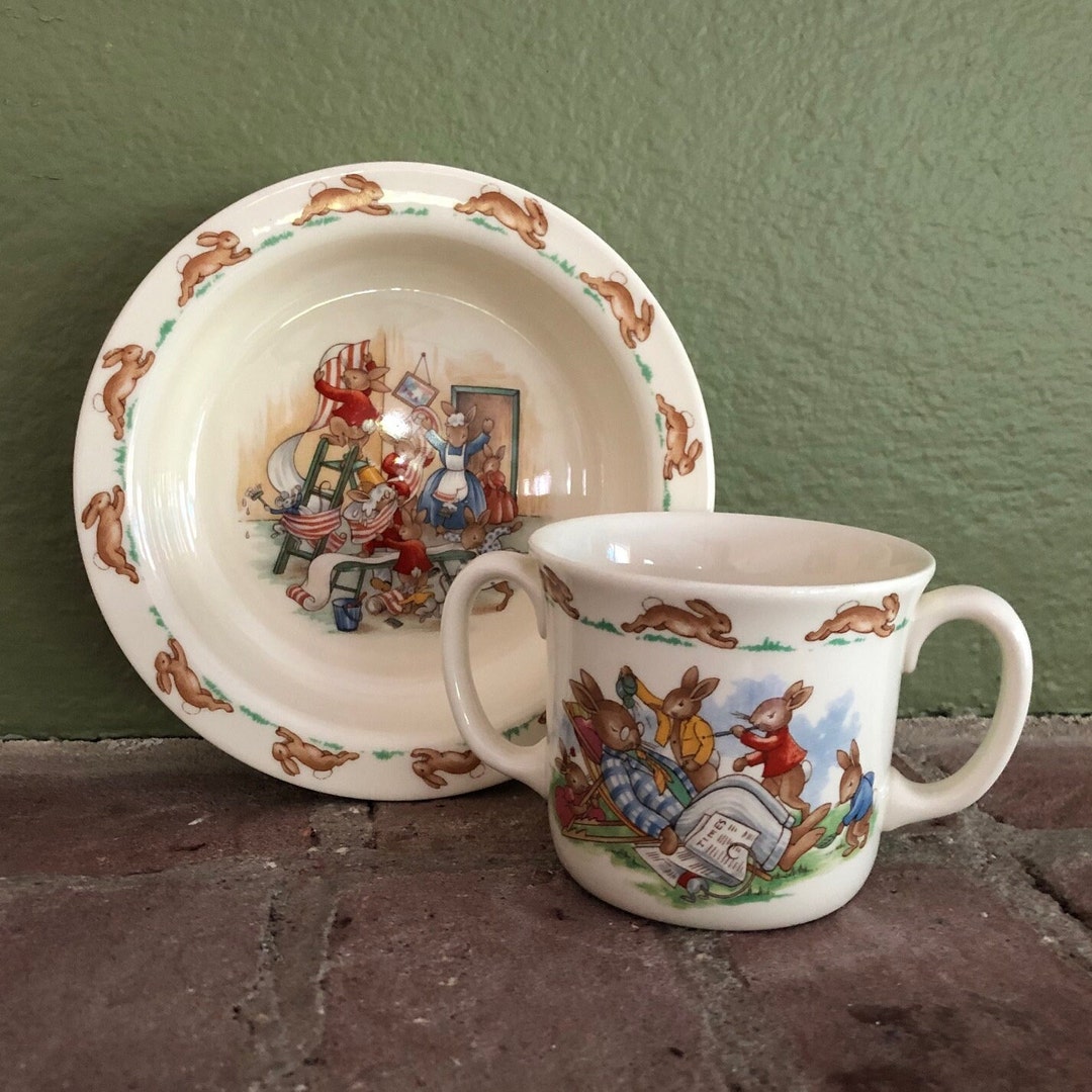 Bunnykins Royal Doulton Bowl and Handled Cup Set - Etsy