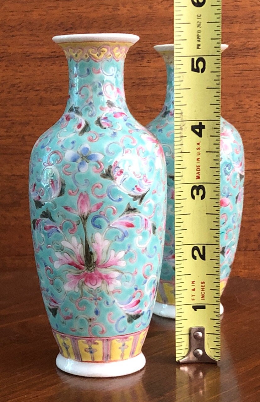 Petite Robin Egg Blue Vases (pair) - Etsy