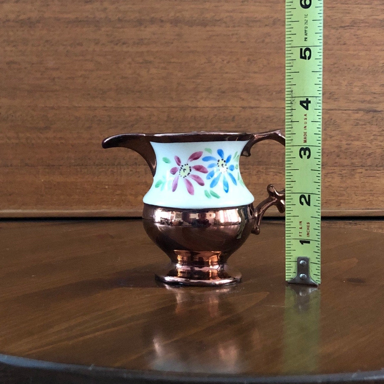 Vintage Lusterware Copper Creamer W Flowers - Etsy UK