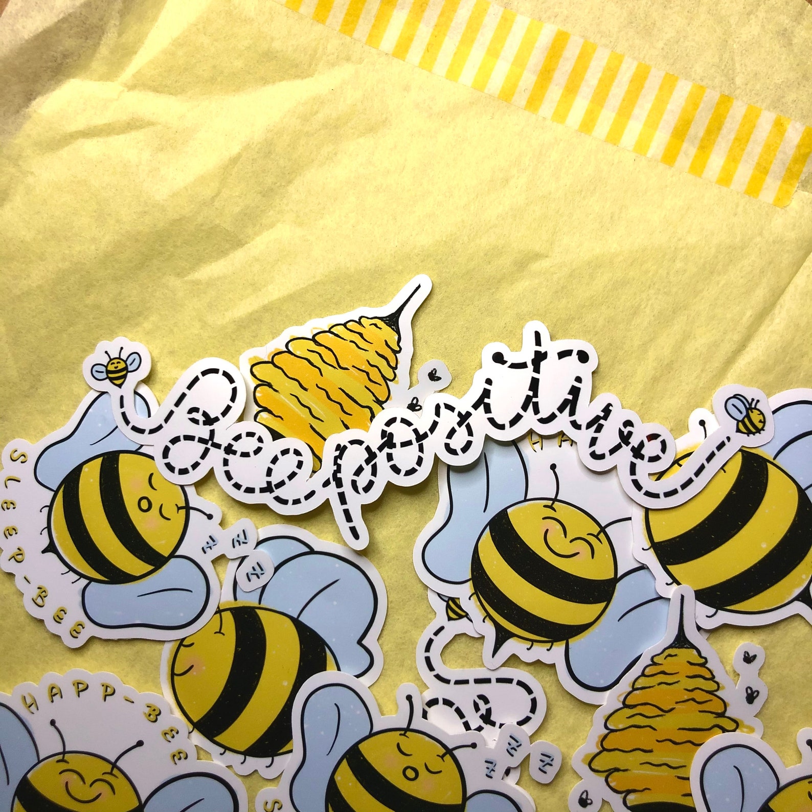 Bee Positive Glossy Weatherproof Sticker Pack/Individual | Etsy
