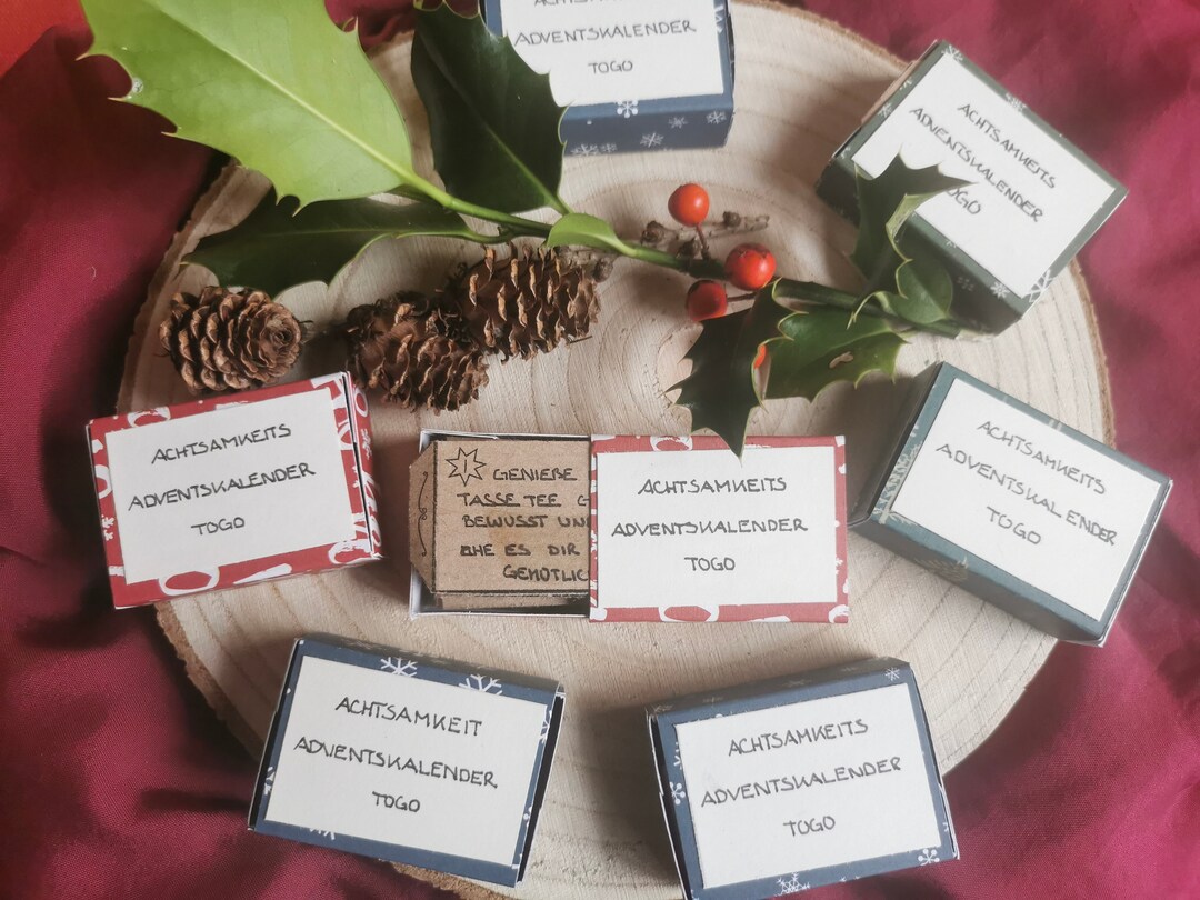 Mindfulness Advent Calendar to Go / With New Tasks - Etsy