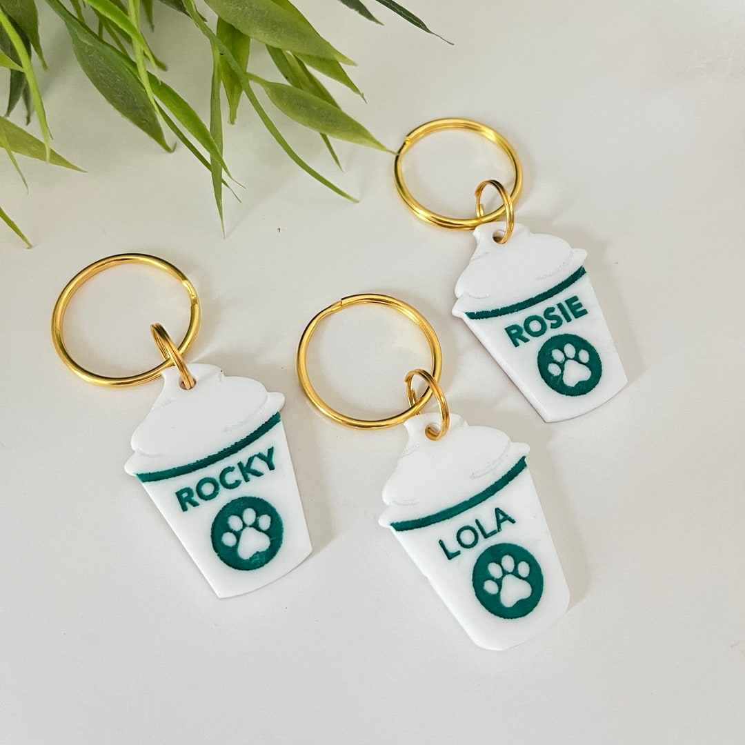 Cutest Dog Tags, Puppuccino Dog Tag, Pup Cup Starbucks, Id Tag, Custom ...