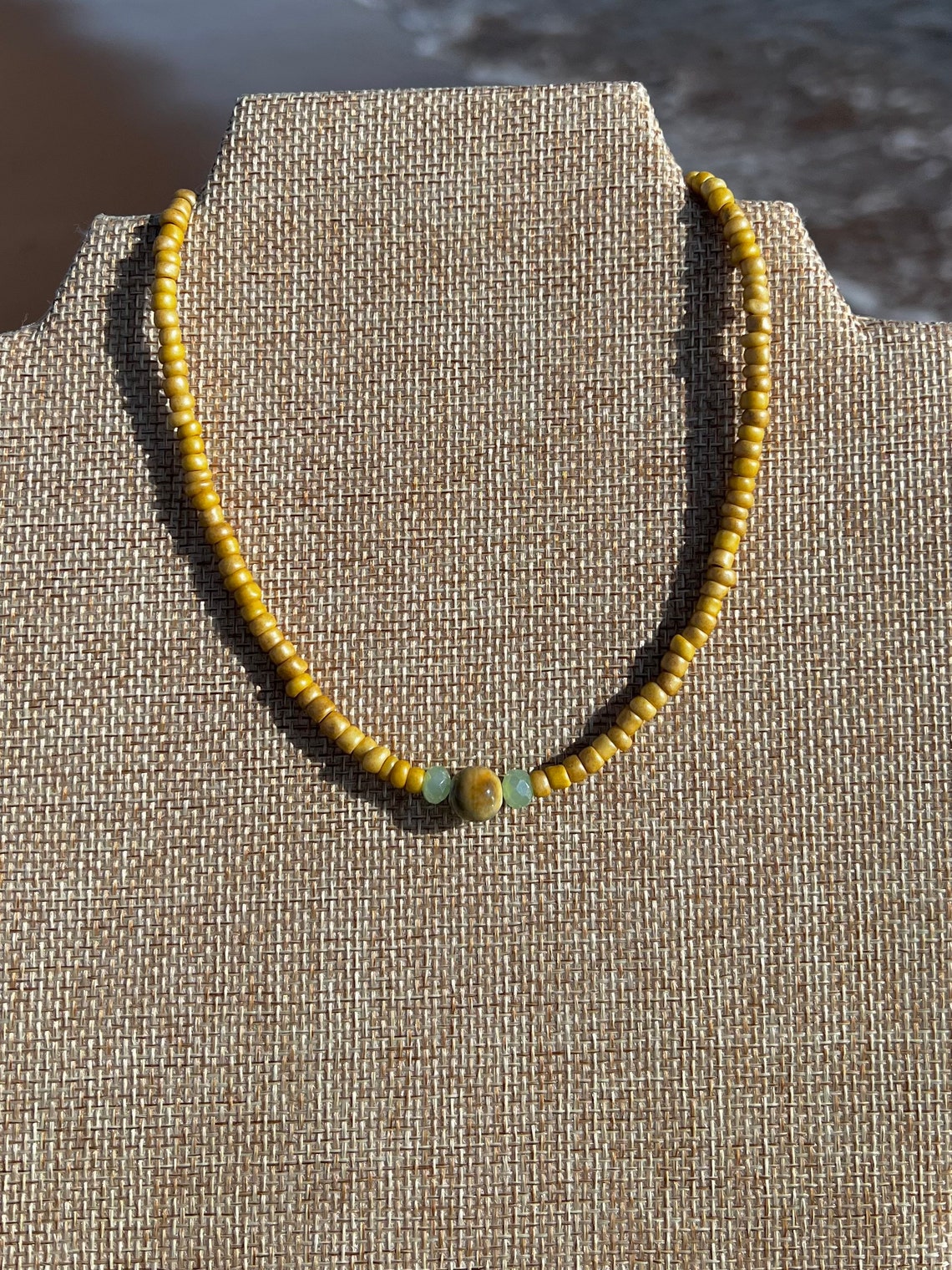 Marble Seed Bead Necklace - Etsy