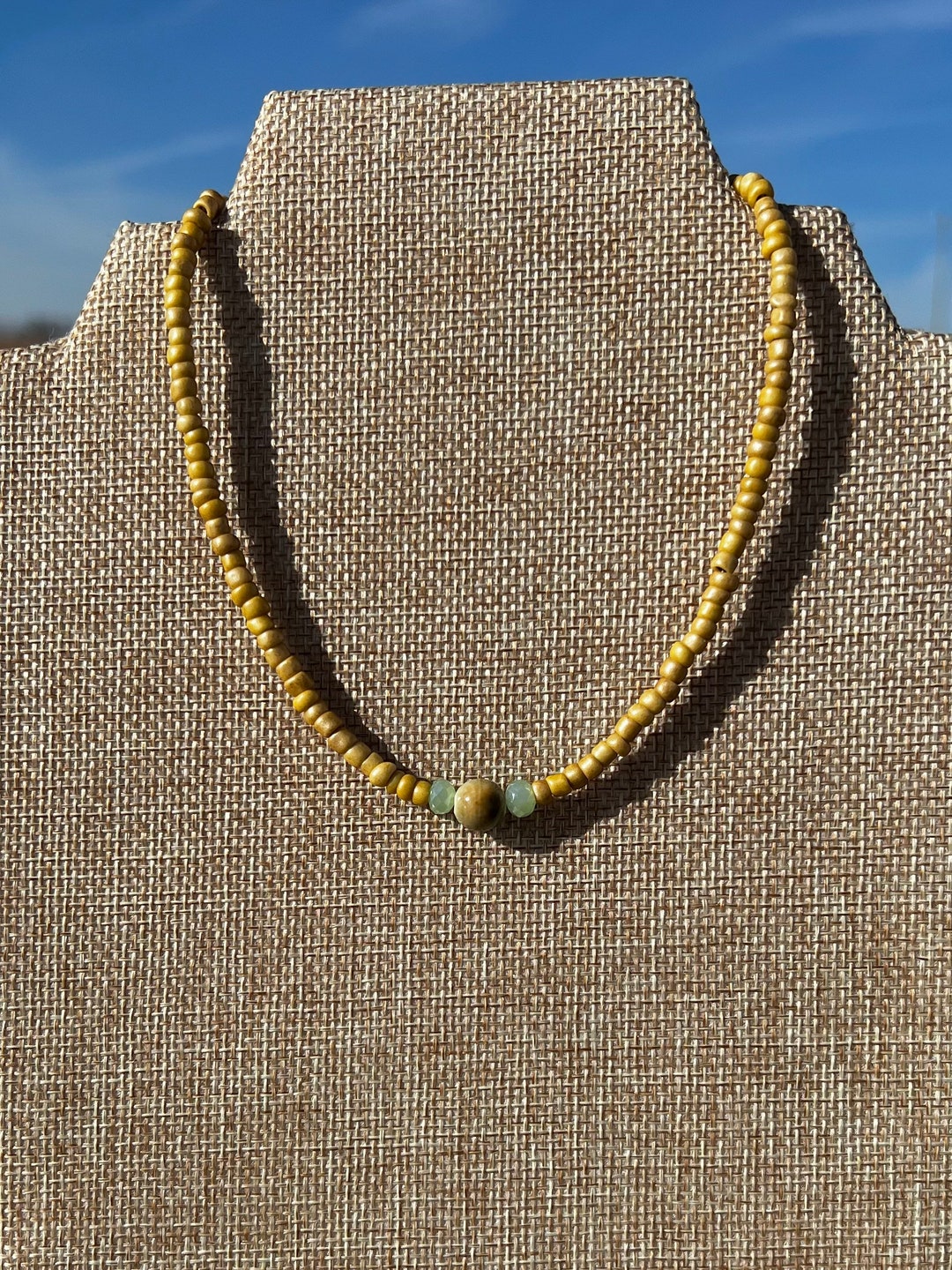 Marble Seed Bead Necklace - Etsy