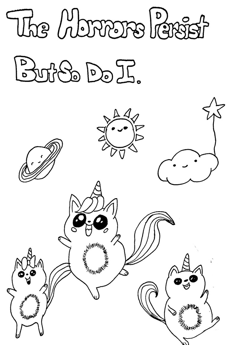 Hand Drawn Doodle Art Coloring Page - Etsy