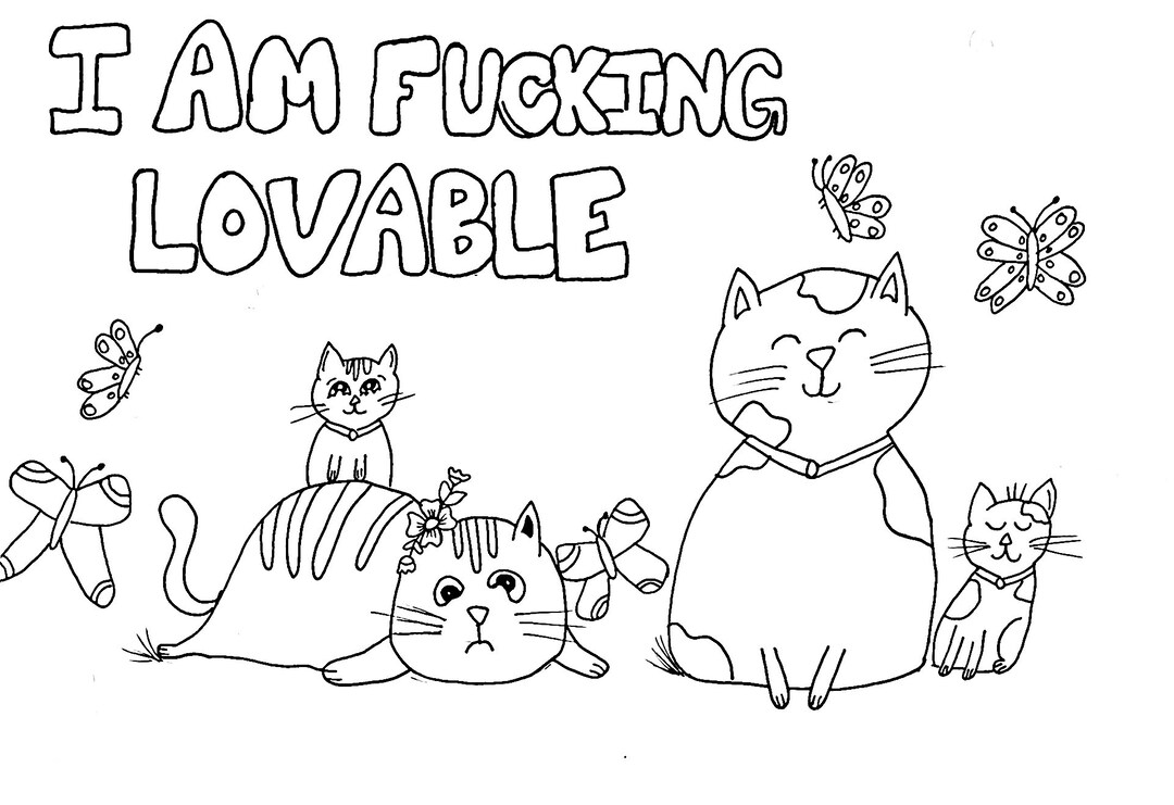 Hand Drawn Doodle Art Coloring Page - Etsy