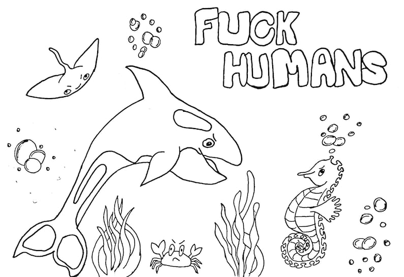 Hand Drawn Doodle Art Coloring Page - Etsy