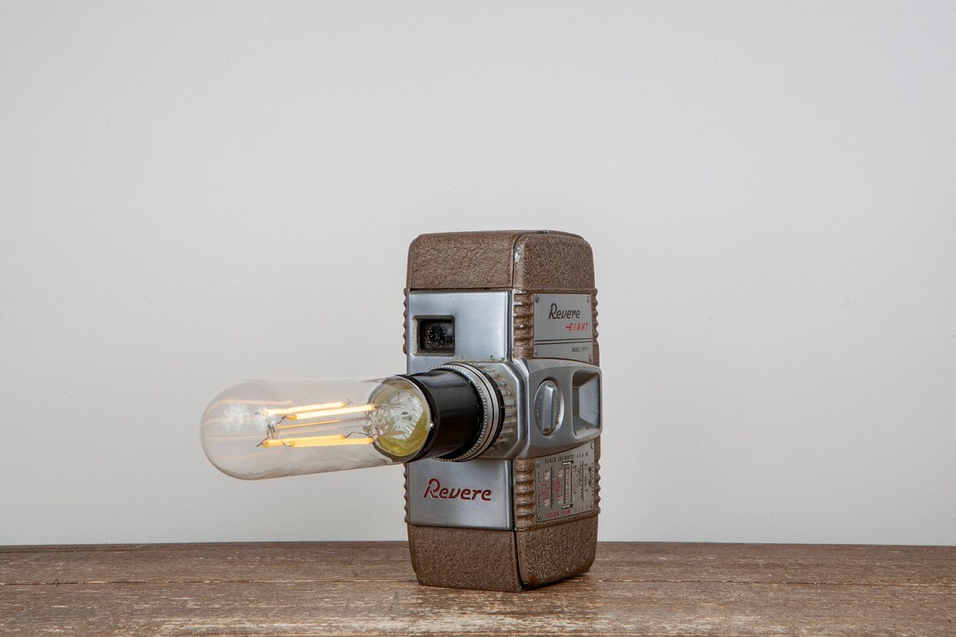Vintage 8mm Movie Camera Lamp With Bulb & Dimmer - Etsy