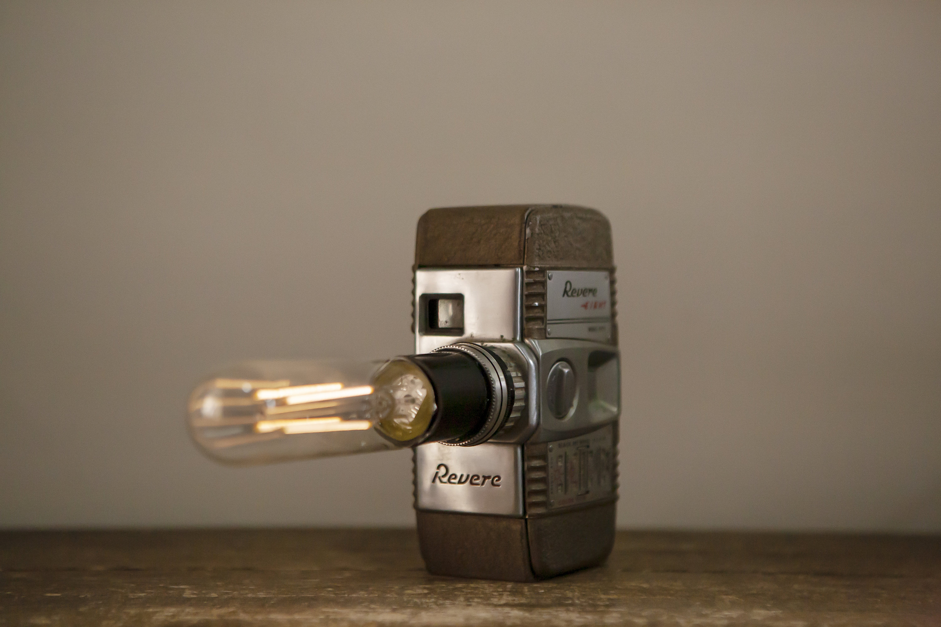 Vintage 8mm Movie Camera Lamp With Bulb & Dimmer - Etsy