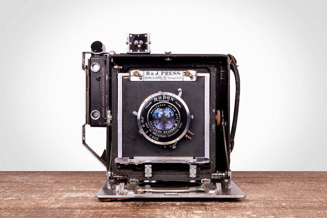 Burke & James 4x5 Press Camera, 135mm Raptar Lens, Vintage Case - Etsy