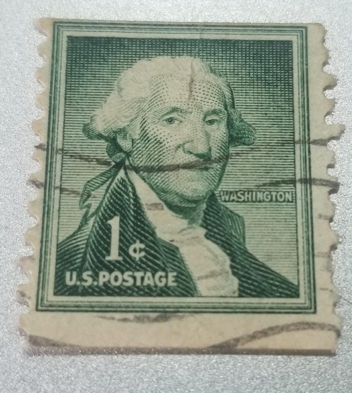 RARE Vintage Washington 1 Cent Stamp US Postage FINE Condition, 50% off ...