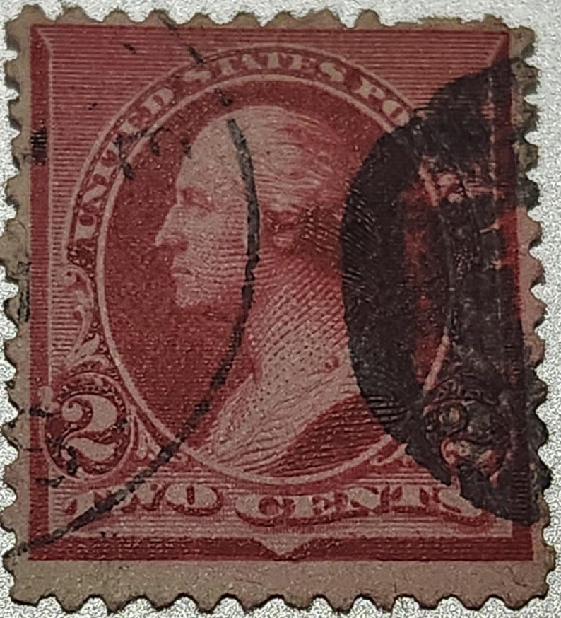 Rare George Washington US Stamp 2 Cents Red Stamp. Free Shipping - Etsy ...