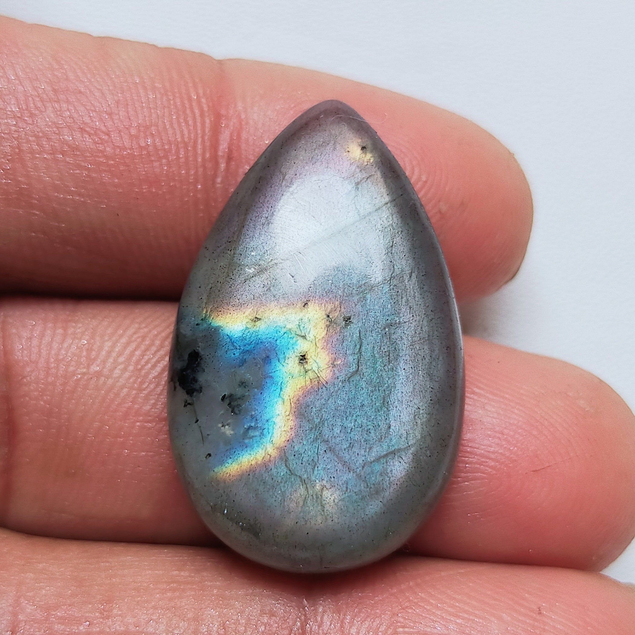 Silver Labradorite Loose Cabochon 100% Natural Grey Flashy | Etsy