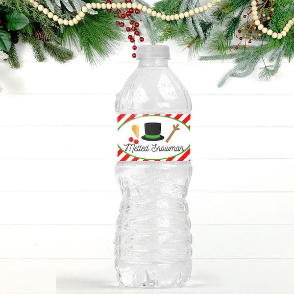 Melted Snowman Label - Etsy