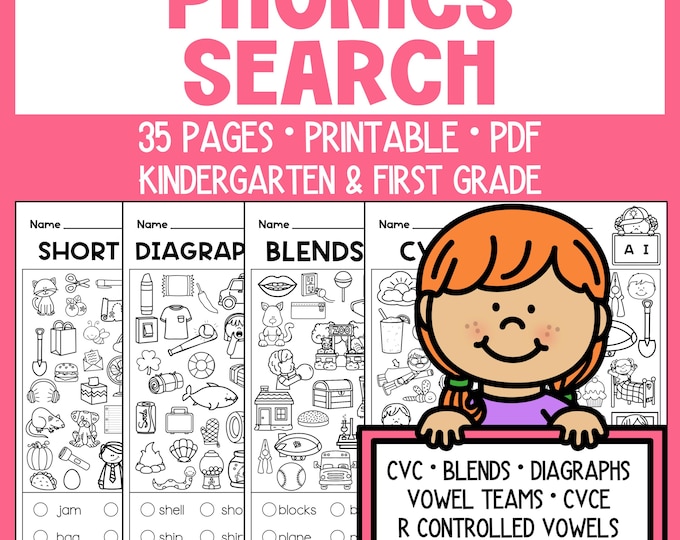 Phonics Worksheets Cvce Long Vowels-read Write & Color(kindergarten ...