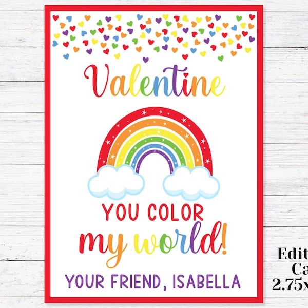 Color My World Card - Etsy