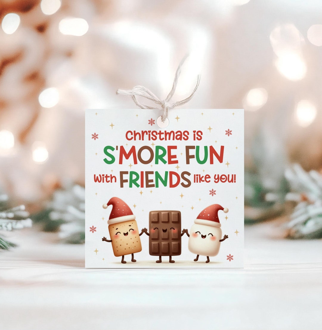 Christmas Gift Tag - Printable - S'more Gift Tags - Instant Download ...