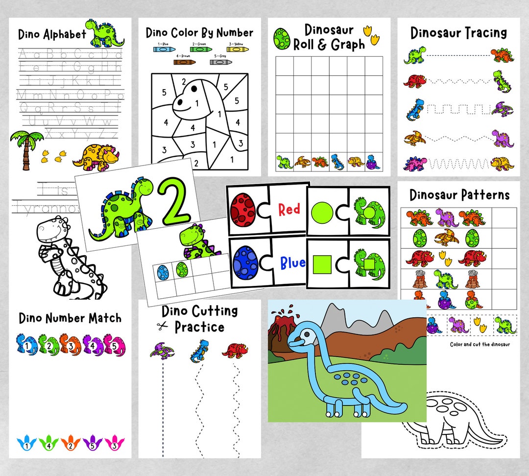 Preschool Activities - Printable - Dinosaurs - Homeschool - Teacher ...