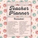 Teacher Planner - Printable - Groovy - Retro - Smile - Lesson Plan ...