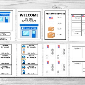 Post Office Pretend Play - Dramatic Play - Printable - Mail Carrier ...