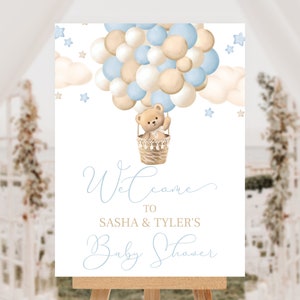 Teddy Bear Baby Shower Sign - Editable - Printable - Digital Download ...