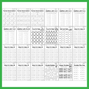 First Grade Worksheets - Math - Printable - Homeschool - Teacher ...