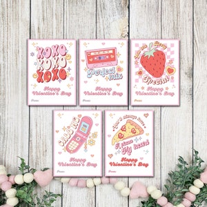 Retro Valentine Cards Printable Groovy School Valentine Class Party ...
