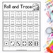 Roll and Trace Worksheet Alphabet Printable Dice Game Kindergarten Prek ...