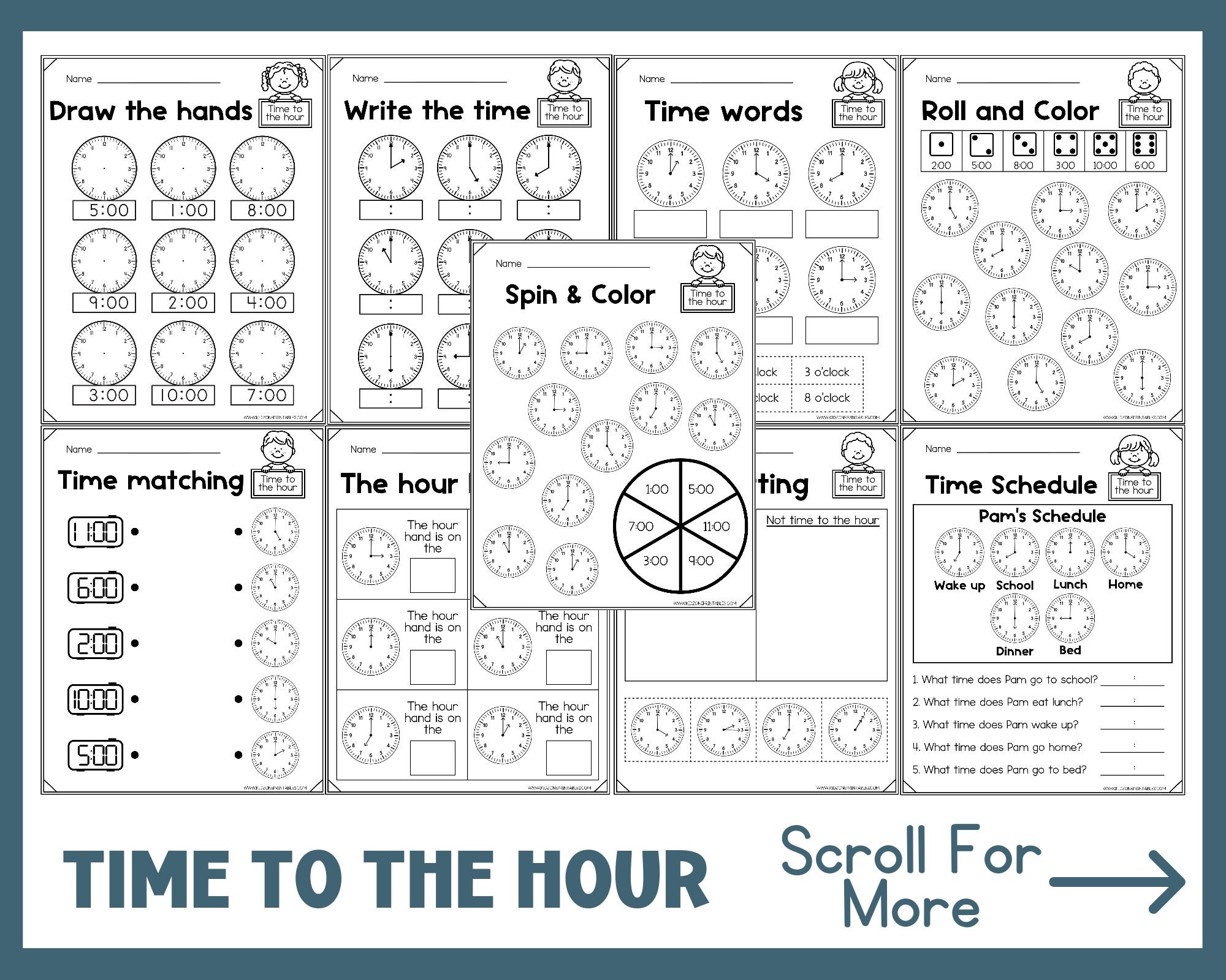 Telling Time - Worksheets - Printable - Homeschool - Teacher Resources ...