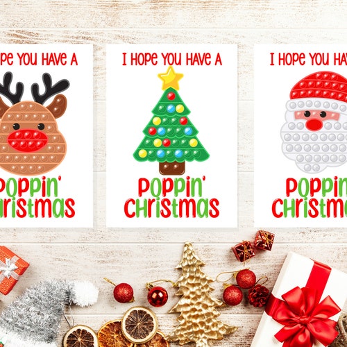 Pop It Tags Printable Christmas Gift Tags Favor Tags | Etsy