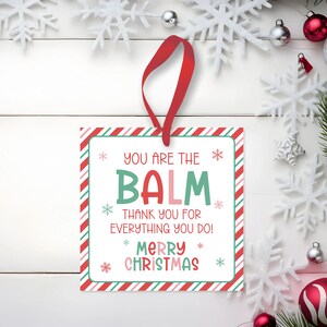 Lip Balm Gift Tags - Christmas - Printable - Staff Christmas - Teacher ...