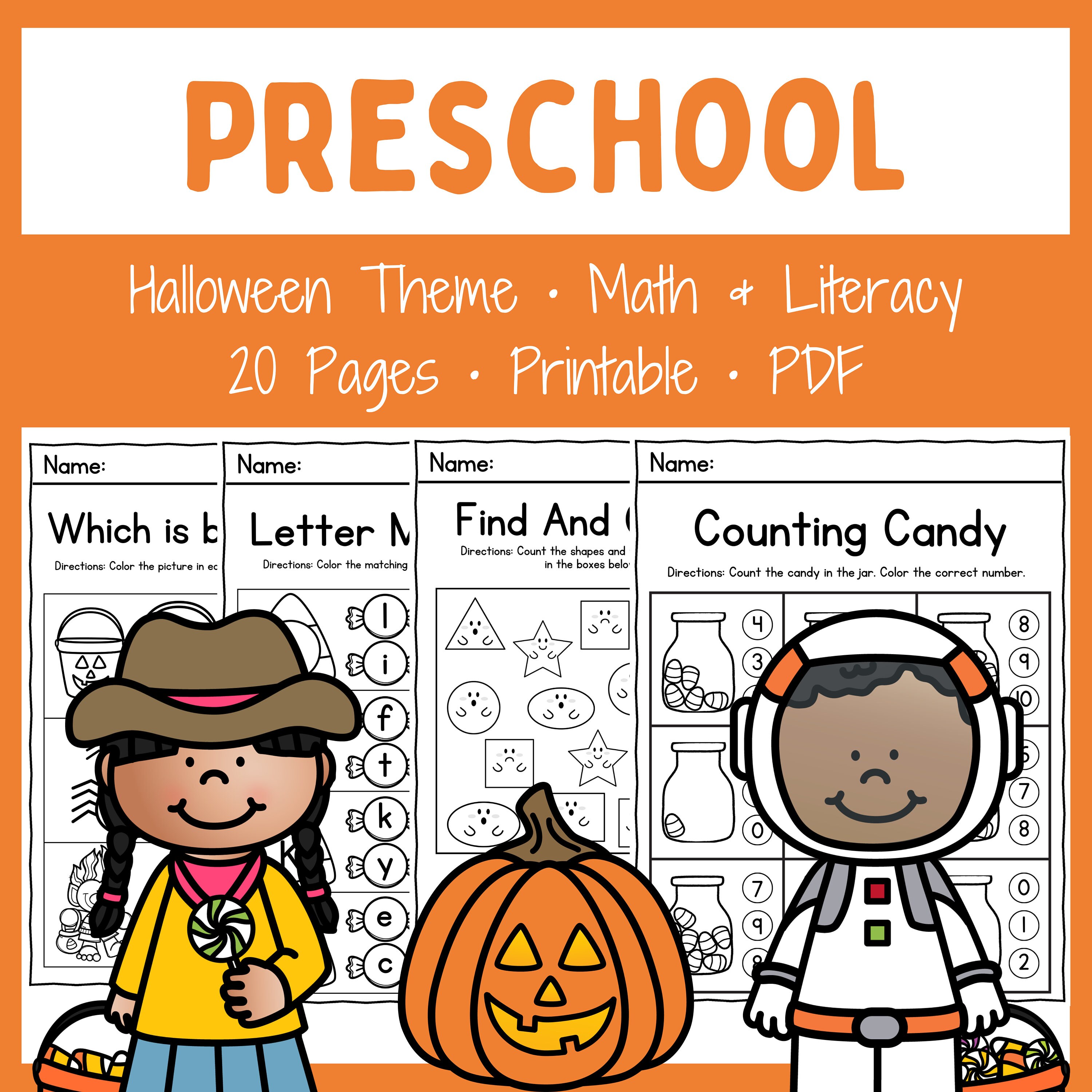 Preschool Worksheets - Printable - Homeschool - Teacher Resources ...