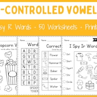 R-controlled Vowel Flashcards - Bossy R Flashcards - Etsy
