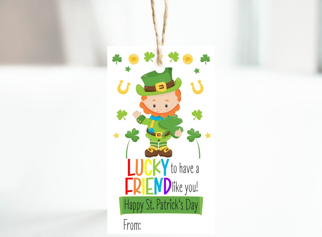 St. Patrick's Day Gift Tag - Printable - Instant Download - Lucky to ...