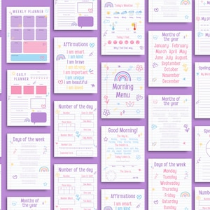 Elementary Morning Menu - Printable - Homeschool - First Grade - Second ...