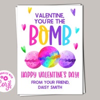 Editable Bomb Valentine Tag, Bath Bomb, Bomb Valentine, Bomb Tag, Bath ...