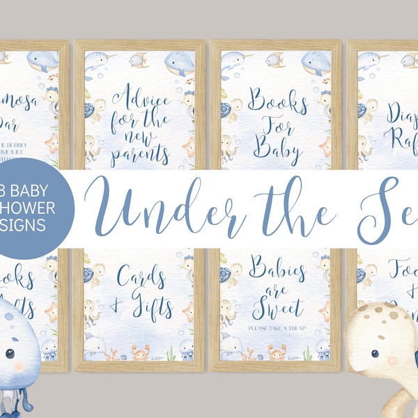 Under the Sea Editable Sign - Etsy