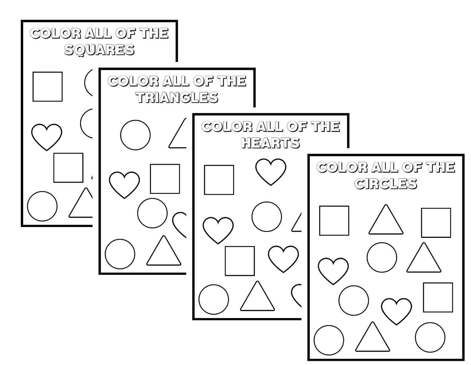 Printable Worksheets Shapes Alphabet Numbers Kindergarten Preschool ...