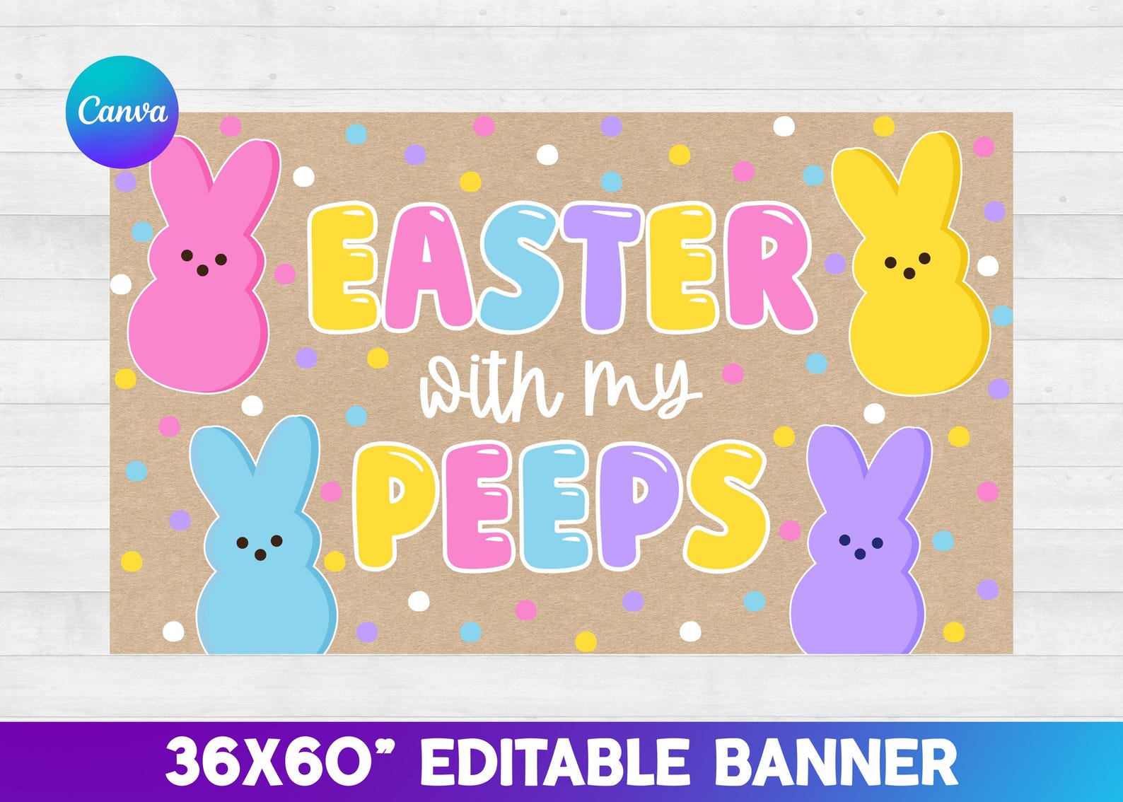 Easter Banner - Editable - Printable - Birthday Banner - Easter With My ...