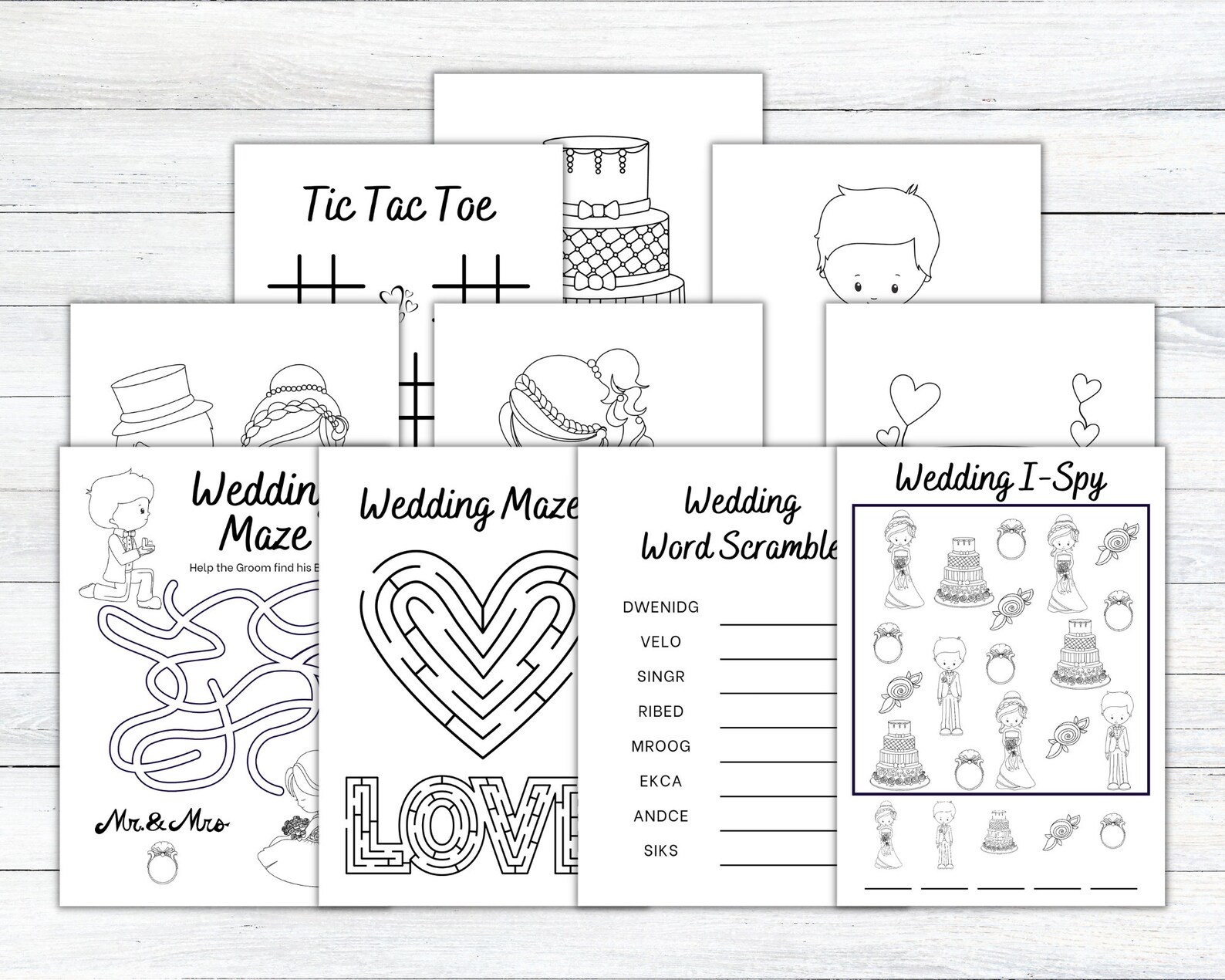 Wedding Activity Printable Instant Download Kids Wedding - Etsy