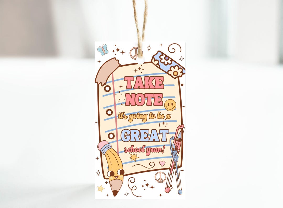 Retro Tag - Printable - Back to School - Smile - Student Tags ...