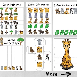 Preschool Activities - Printable - Safari - Homeschool - Teacher ...