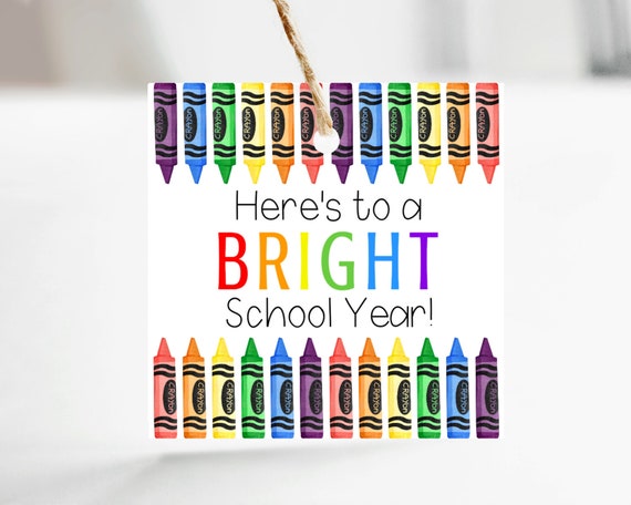 Printable Tags Back to School Instant Download Bright - Etsy