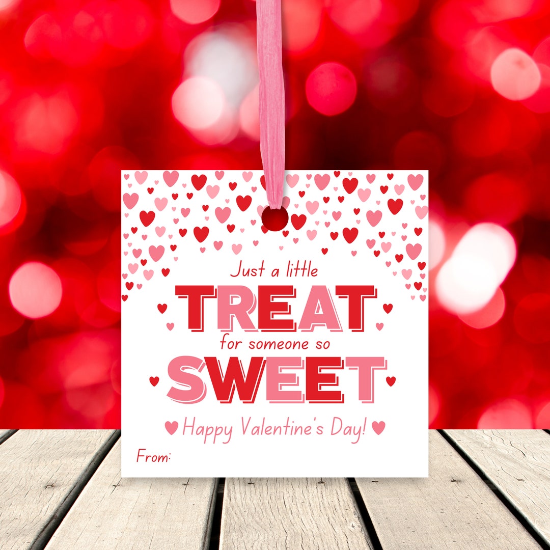 Sweet Treat Tag - Valentine's Day - Printable - Kids Valentines ...