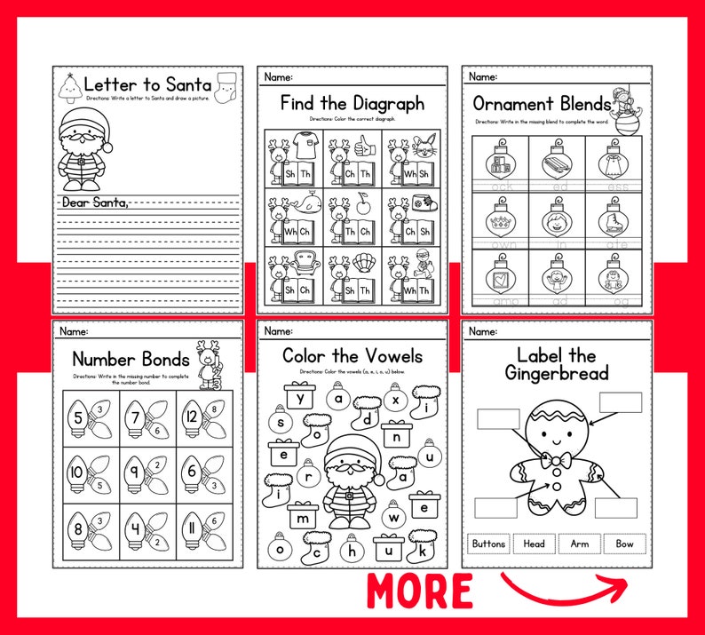Kindergarten Worksheets - Printable - Homeschool - Teacher Resources ...