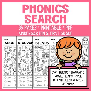 Phonics Worksheets - Printable - Ispy - Search - Cvc - Diagraphs ...