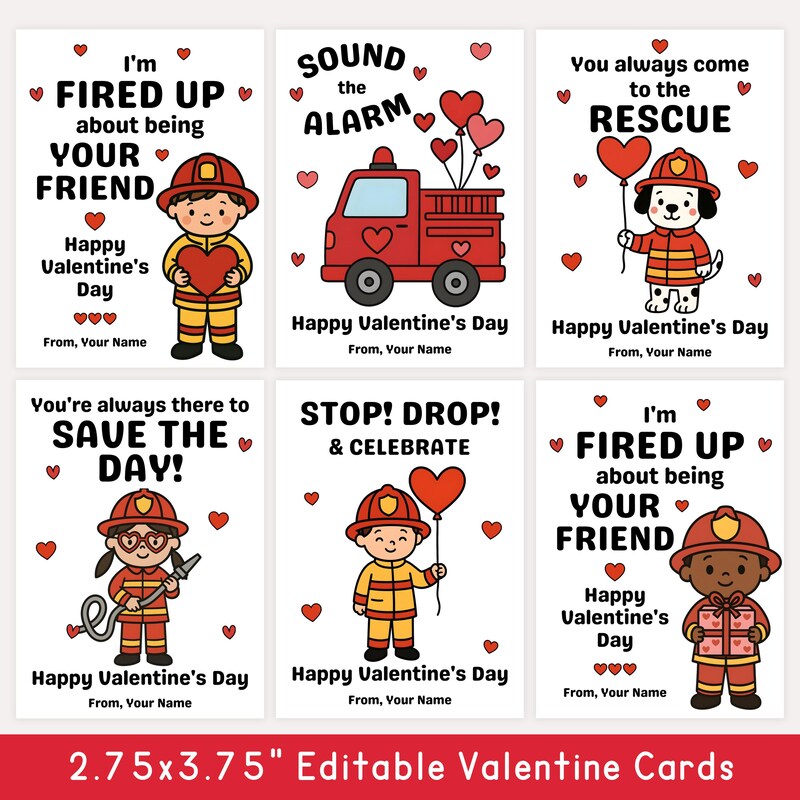 Fireman Valentine - Etsy