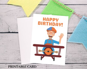 Blippi Birthday Card Etsy Uk