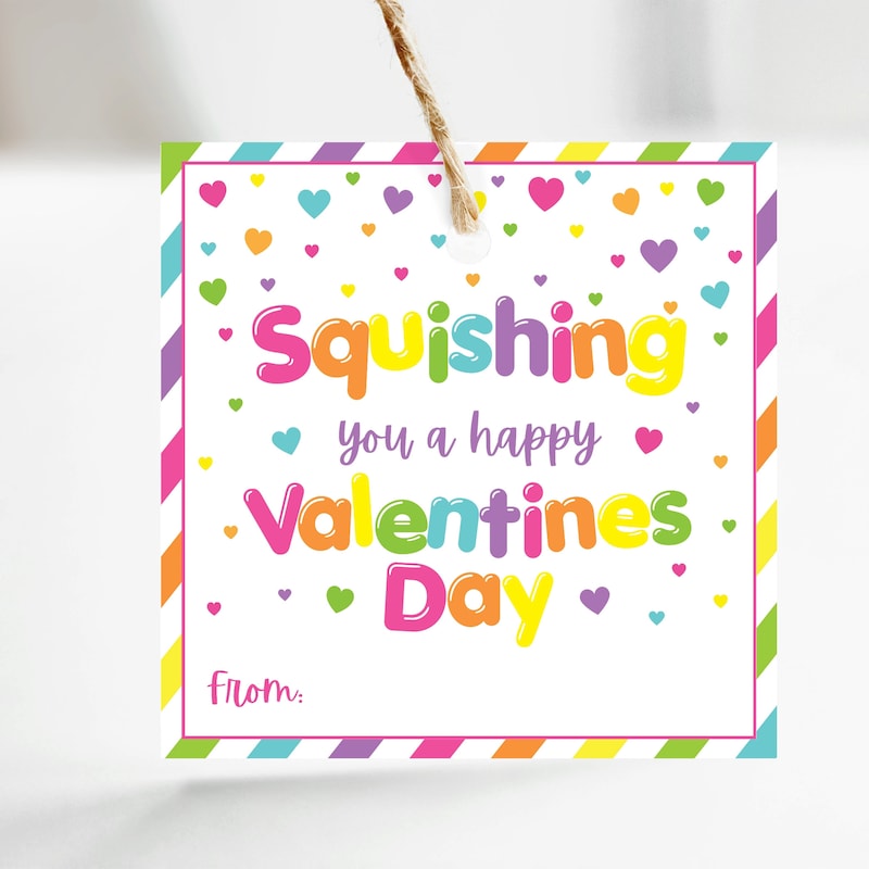 Squishy Valentines Tag - Etsy